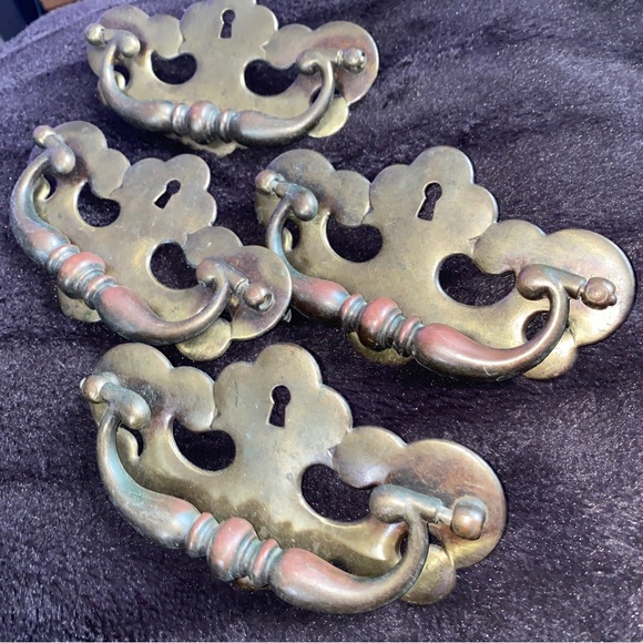 Other | Brass Hardware Kbc N19564 Drawer Pulls Keyhole Art Nouveau ...